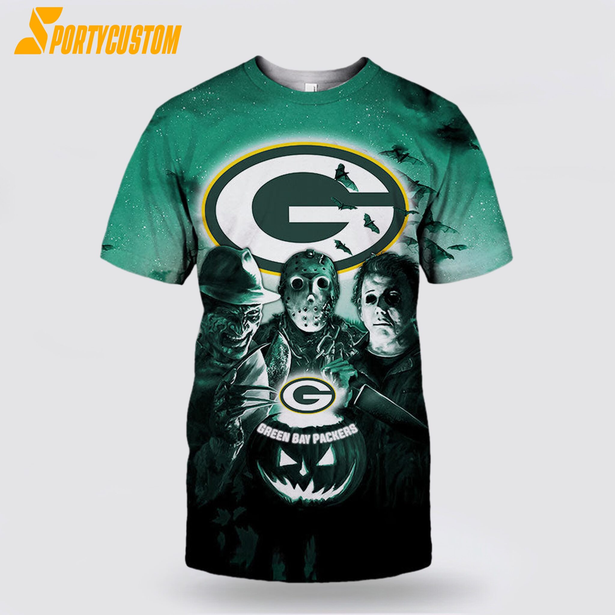 NFL Green Bay Packers 3D T Shirt Halloween Horror Night Show Your Team ...
