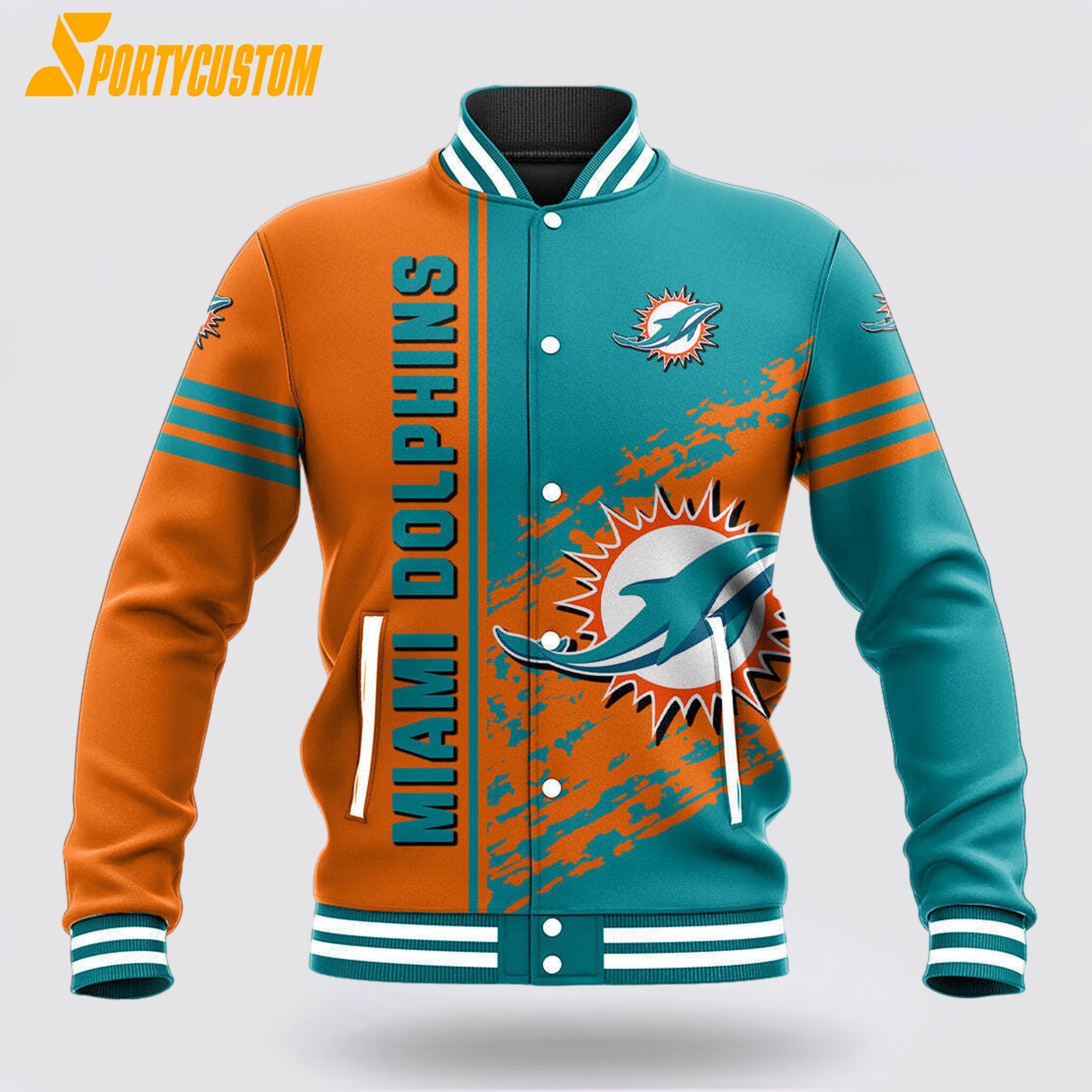 NFL Miami Dolphins Baseball Jacket For Awesome Fans