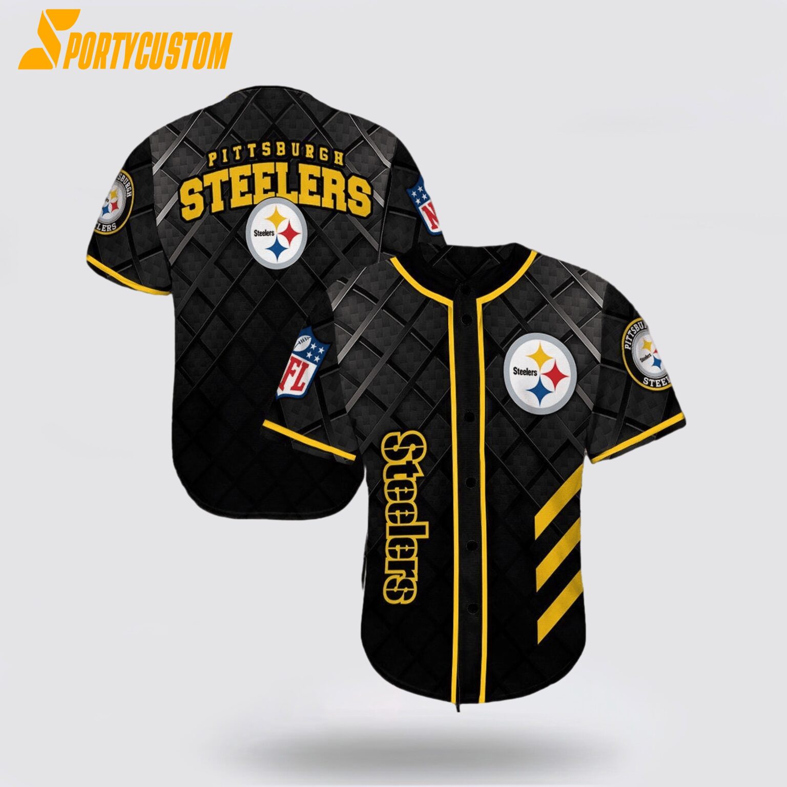 NFL Pittsburgh Steelers Baseball Jersey Symbol American Football Team ...